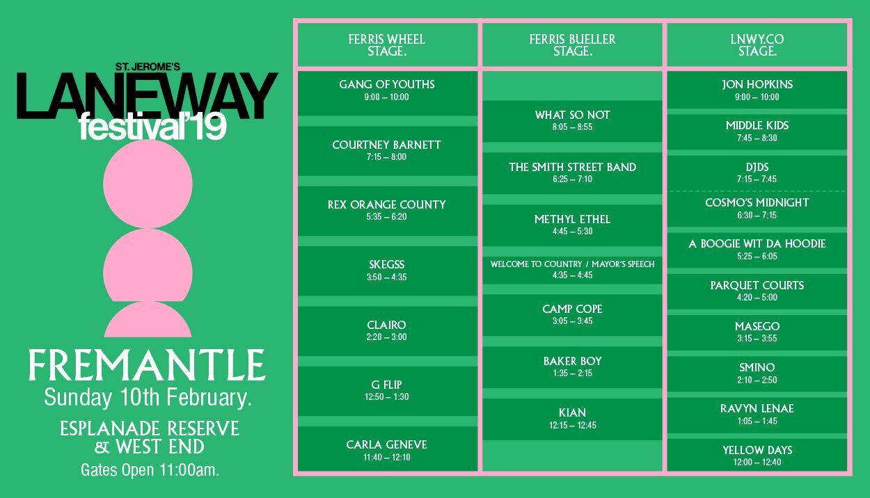 LANEWAY FEST Set times and Girls Rock! additions – X-Press Magazine ...